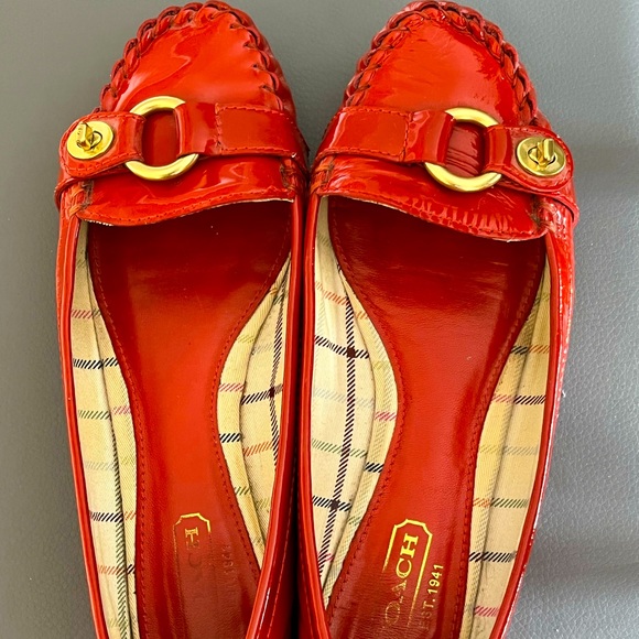Shoes | Coach Red Flats | Poshmark